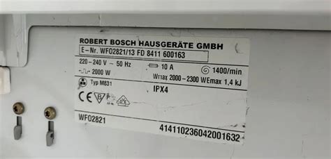 Bosch Washing Drying Model And Serial Number Lookup Tab TV