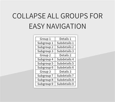 Free Collapse All Groups Templates For Google Sheets And Microsoft Excel Slidesdocs