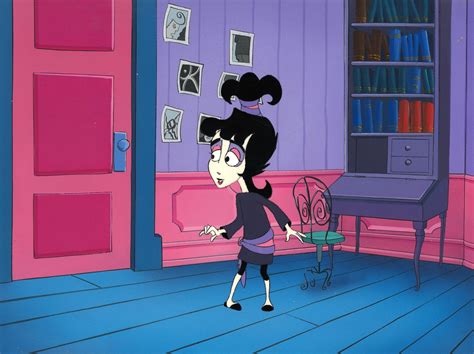 Beetlejuice The Animated Series Original Production Cel On Original Background Lydia Deetz