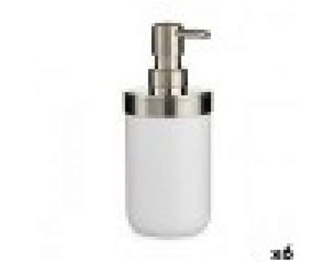 Дозатор за Сапун Сребрист Бял Пластмаса 350 Ml 6 броя от