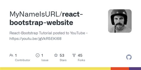Github Mynameisurlreact Bootstrap Website React Bootstrap Tutorial
