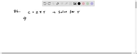SOLVED Solve each formula for the indicated variable C πr for r