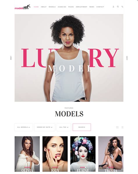 Sleek And Stylish Wordpress Themes For Models And Modeling Agencies
