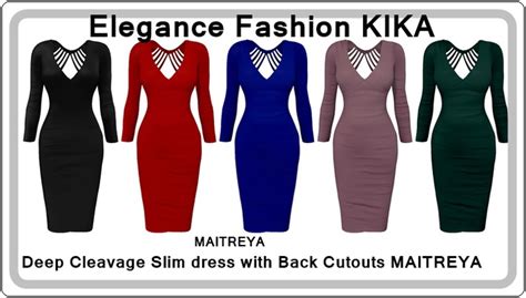 Second Life Marketplace Dk Kika Deep Cleavage Slim Dress With Back