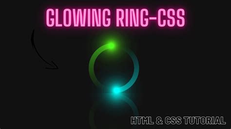 How To Create A Glowing Ring With Html And Css Youtube
