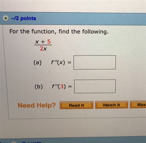 Solved Points For The Function Find The Following Chegg Com