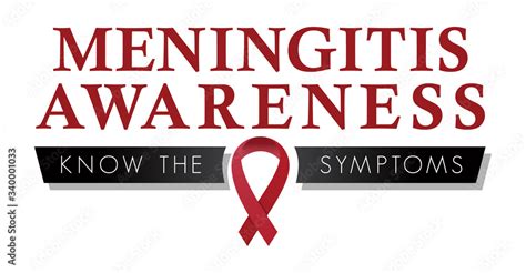 Meningitis Awareness Ribbon Logo For Public Health Education Vector