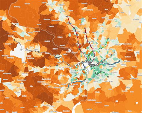 How Transit Affects Emissions A Map Of Average Household Co2 Emissions