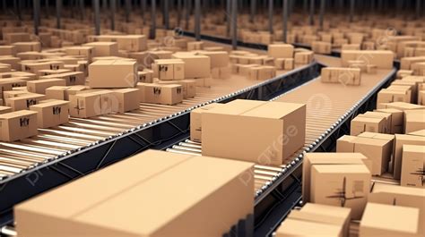 작동 중인 컨베이어 벨트 동작 중인 3d 렌더링된 판지 상자 생산 생산 과정 생산 라인 배경 일러스트 및 사진 무료 다운로드 Pngtree