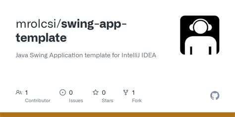 Github Mrolcsiswing App Template Java Swing Application Template