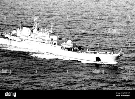A Starboard View Of A Soviet Ropucha Class Tank Landing Ship Underway Country Unknown Stock