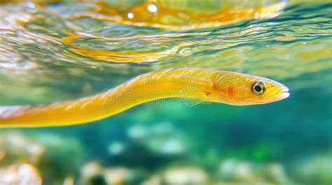 Eels Gracefully Navigate The Clear Waters Of The Sargasso Sea While On
