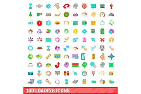 100 Loading Icons Set Cartoon Style Graphic By Ylivdesign · Creative