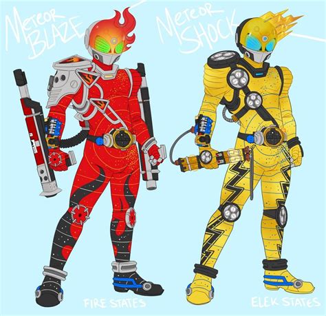 Meteor Blaze And Meteor Shock By Doxophilia On Deviantart Kamen Rider Ooo Kamen Rider Rider