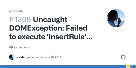 Uncaught Domexception Failed To Execute Insertrule On Cssstylesheet