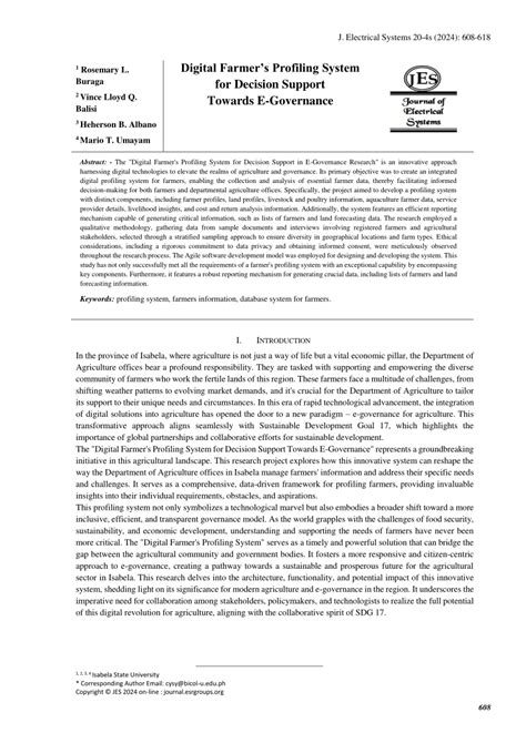 Pdf Digital Farmers Profiling System For Decision Support Towards E