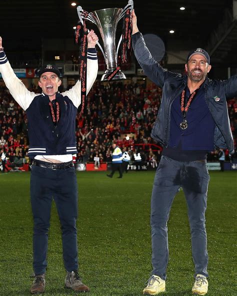 Psbattle Ryan Reynolds And Rob Mcelhenney Holding A Trophy R