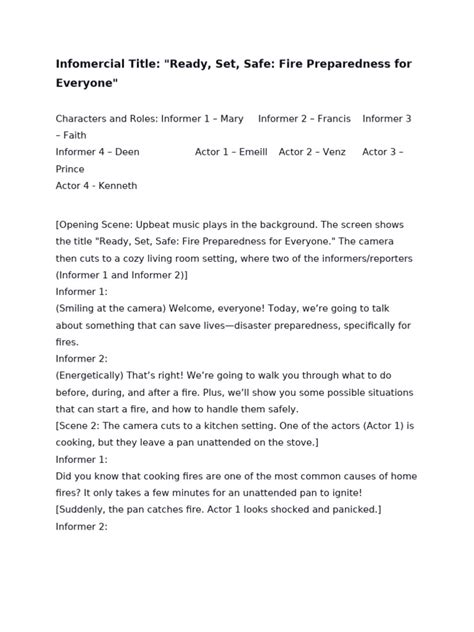 Infomercial Script Pdf