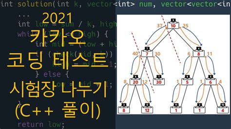 카카오 코딩 테스트 시험장 나누기 c 풀이 youtube