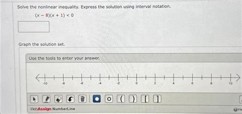 Solved Solve The Nonlinear Inequality Express The Solution