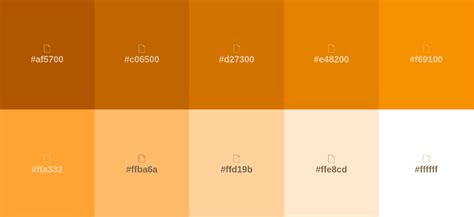 Paleta De Colores Naranja Códigos Y Combinaciones