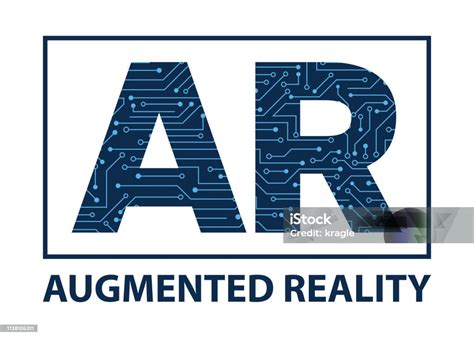 Ar 로고 회로 기판 요소와 증강 현실 로고입니다 Brand Name Video Game에 대한 스톡 벡터 아트 및 기타 이미지 Brand Name Video Game