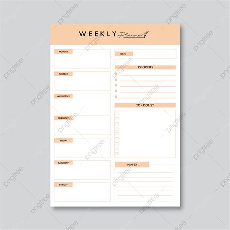 Weekly Planner Design Template Template Download On Pngtree