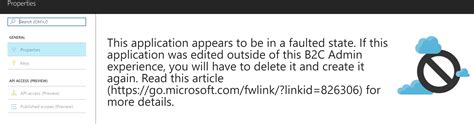 Azure Ad B2c Graph Api And App In Faulted State Stack Overflow