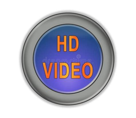 Three Dimensional Button With The Inscription Stock Illustration