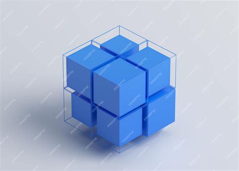 Premium Photo Abstract 3d Render Geometric Background Design With Cubes
