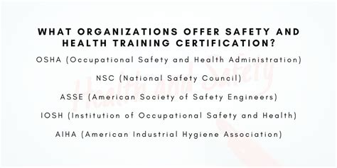 Health And Safety Training Certification Program 2025