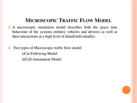 Ppt Traffic Flow Models For Road Networks Powerpoint Presentation Free Download Id 2399873