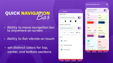 quick navigation bar stylish animated navigation bar quick buttons