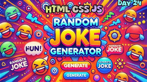 How To Create A Random Joke Generator Using Api In Tamil Html Css Js Day 24 Youtube