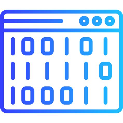 Icône De Code Binaire Generic Gradient Outline Freepik