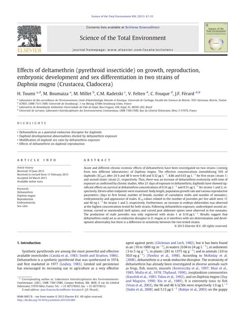 Pdf Effects Of Deltamethrin Pyrethroid Insecticide On Growth