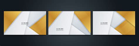 현대적인 우아한 고급 화이트와 골드 추상 디자인 배경의 세트 벡터 추상 그래픽 디자인 배너 패턴 프리젠 테이션 배경 웹 템플릿