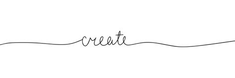 Create Word One Line Continuous Calligraphy Text Line Art Handwriting Vector Illustration