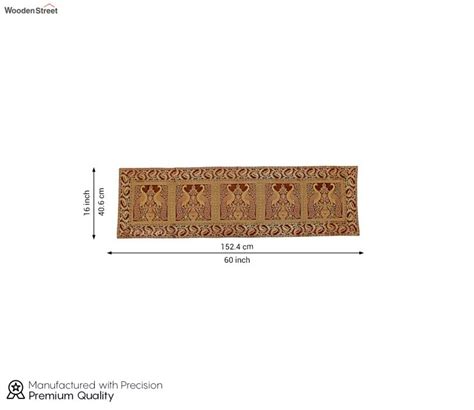 Buy Coffee Premium Brocade Peacock Table Runner At 32 Off Online Wooden Street