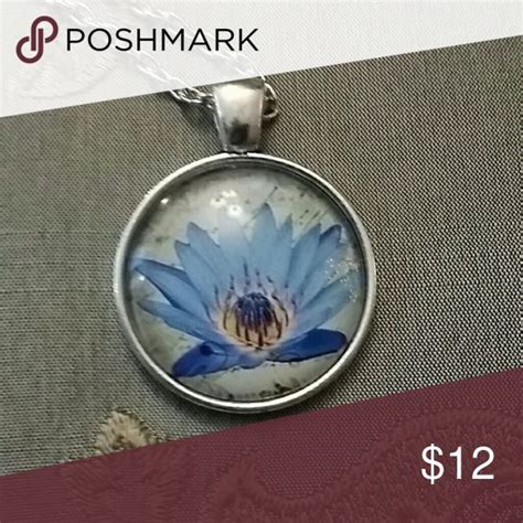 Beautiful Lotus Flower Necklace Silver Silver Flower Necklace Silver