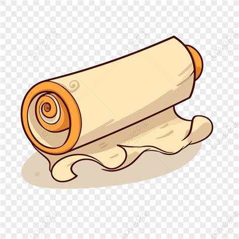 오렌지 컬 만화와 간단한 스크롤 클립 아트 흰색 롤링 스크롤 벡터크롤링 Png 일러스트 무료 다운로드 Lovepik