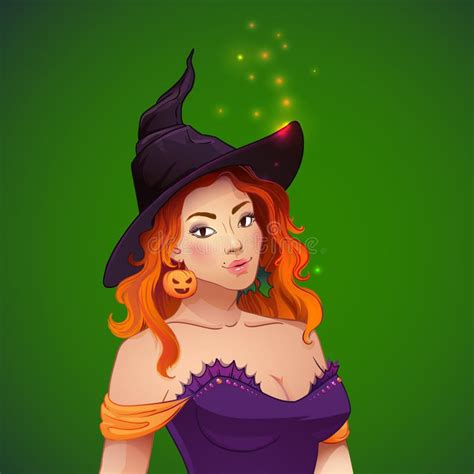 Pretty Witch Halloweensexy Girl With Broom And Hat Greeting Card Web