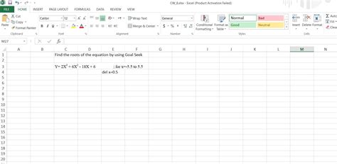 Solved CW 8 Xlsx Excel Product Activation Failed FILE Chegg Com