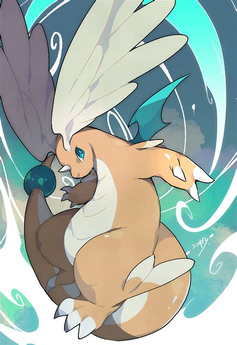 Kokodari Dragonite Mega Dragonite Nintendo Pokemon Highres Claws Closed Mouth Colored