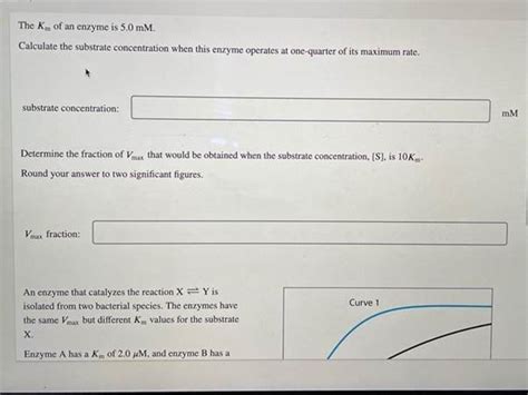 Solved The Km Of An Enzyme Is 50 Mm Calculate The Substrate 1