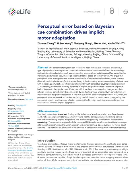 Pdf Perceptual Error Based On Bayesian Cue Combination Drives
