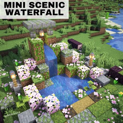Minecraft Mini Scenic Waterfall Idea