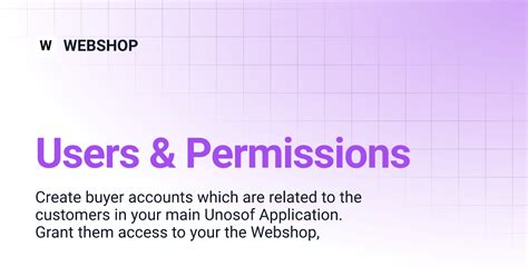 Users And Permissions Webshop
