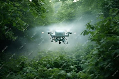 Premium Photo Agricultural Innovation Drones Spraying Orchards To Improve Crop Yield And