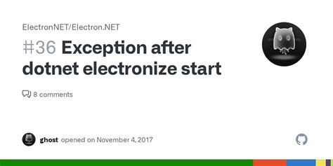 Exception After Dotnet Electronize Start Issue Electronnet Electron Net Github